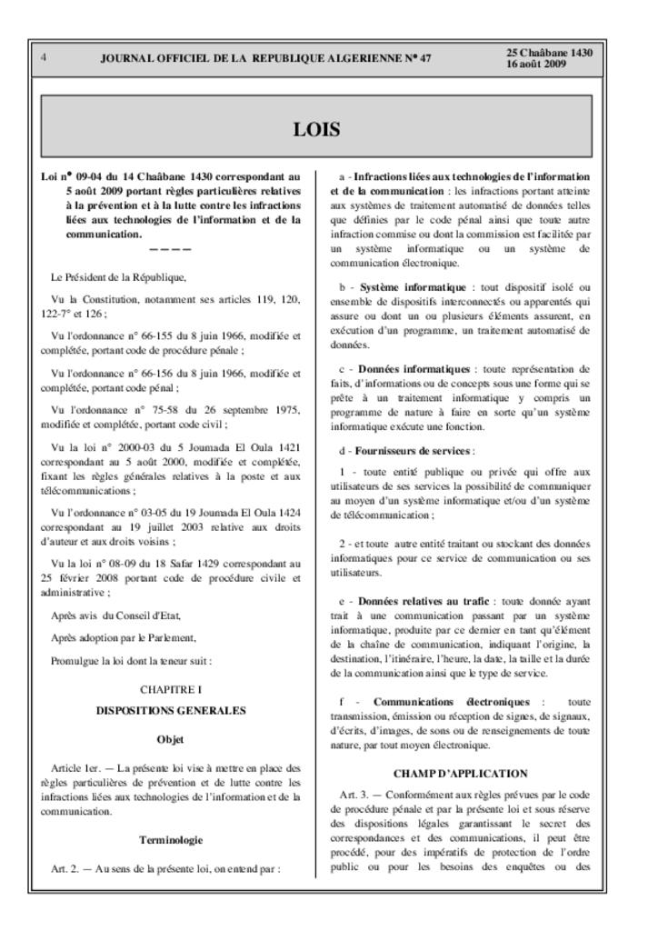 Avis et communications